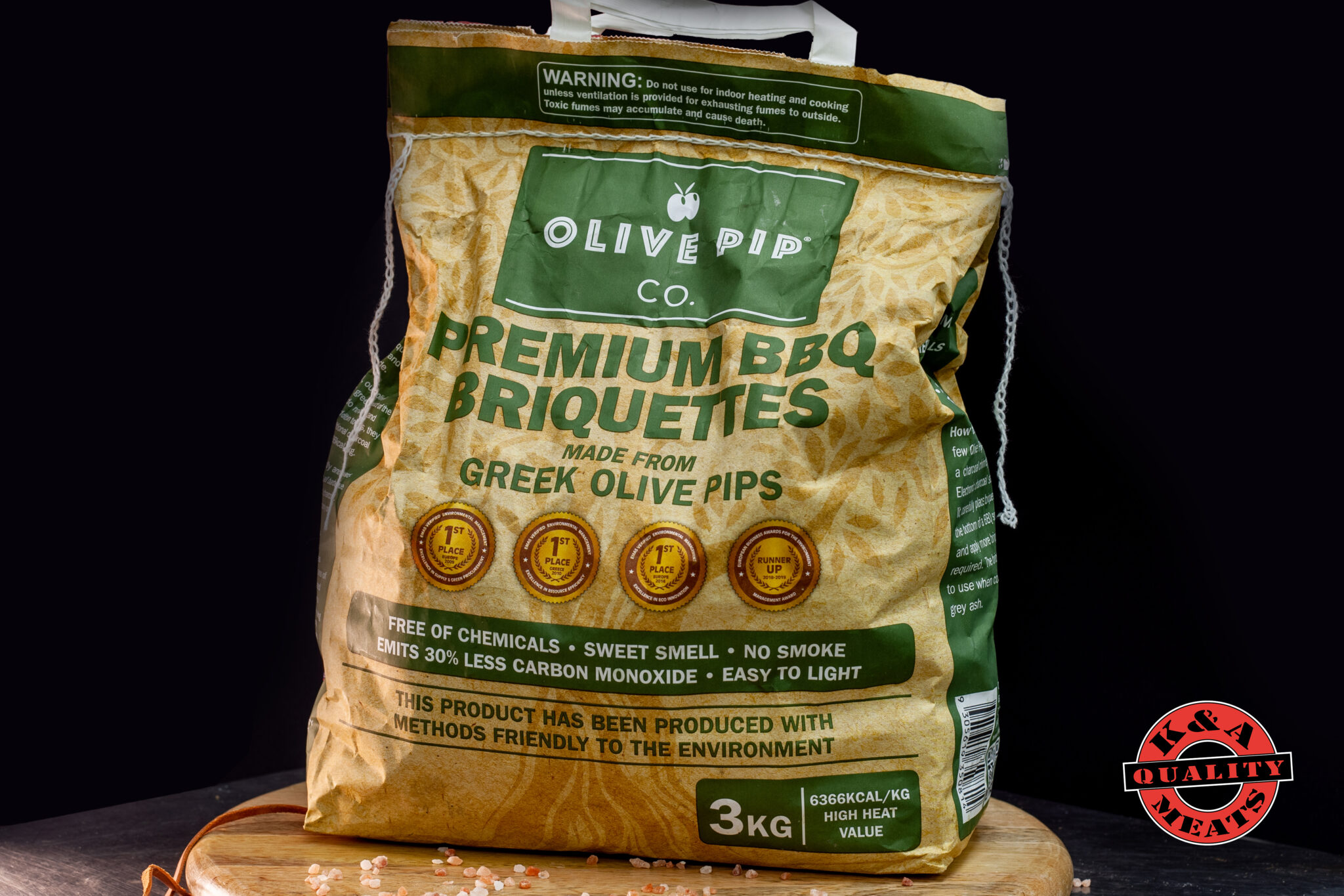 Olive pip BBQ Briquettes | K&A Quality Meats